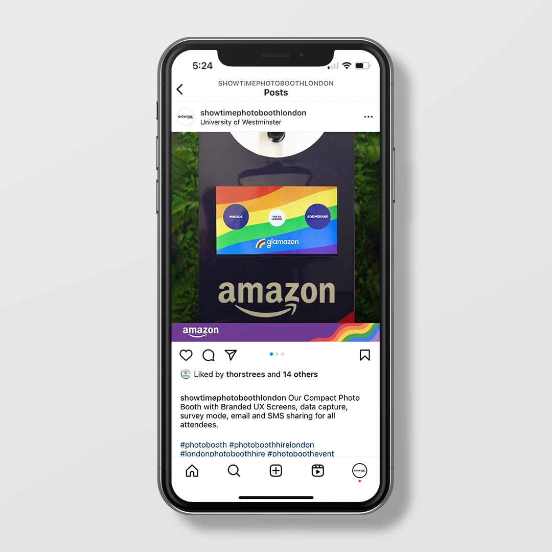 Showtime Photobooth Social Media | Evolute Agency